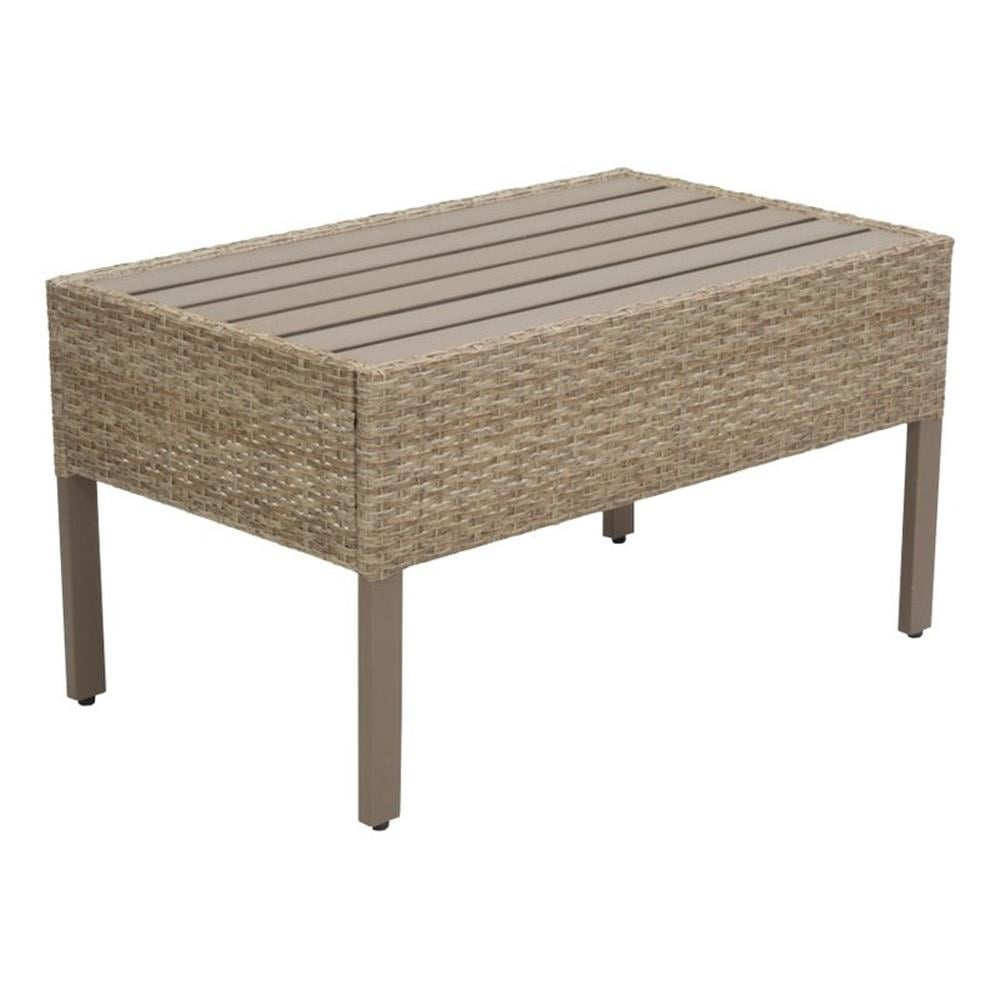 Afuera Living Contemporary Wicker / Rattan Outdoor Coffee Table in ...