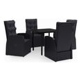 Afuera Living PE Rattan Powder-Coated Steel Glass Garden Dining Set in ...