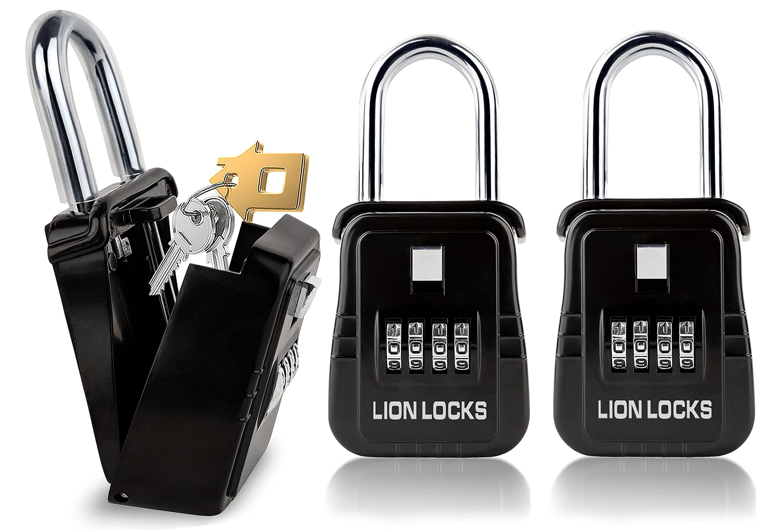 Lion Locks 1500 Key Storage Realtor Lock Box with Set-Your-Own ...