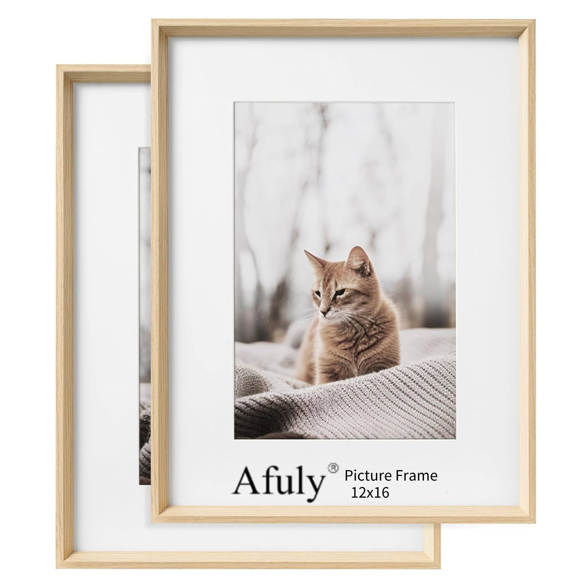 Afuly 12x16 Wooden Photo Frames (Set of 2), Suitable for 7.5x11.5 (with ...