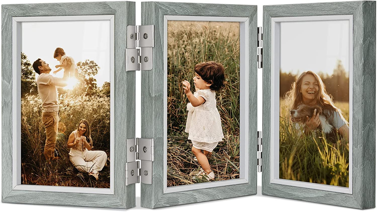 Afuly 4x6 Picture Frame Multi Photos 3 Openings Grey Photo Frames ...