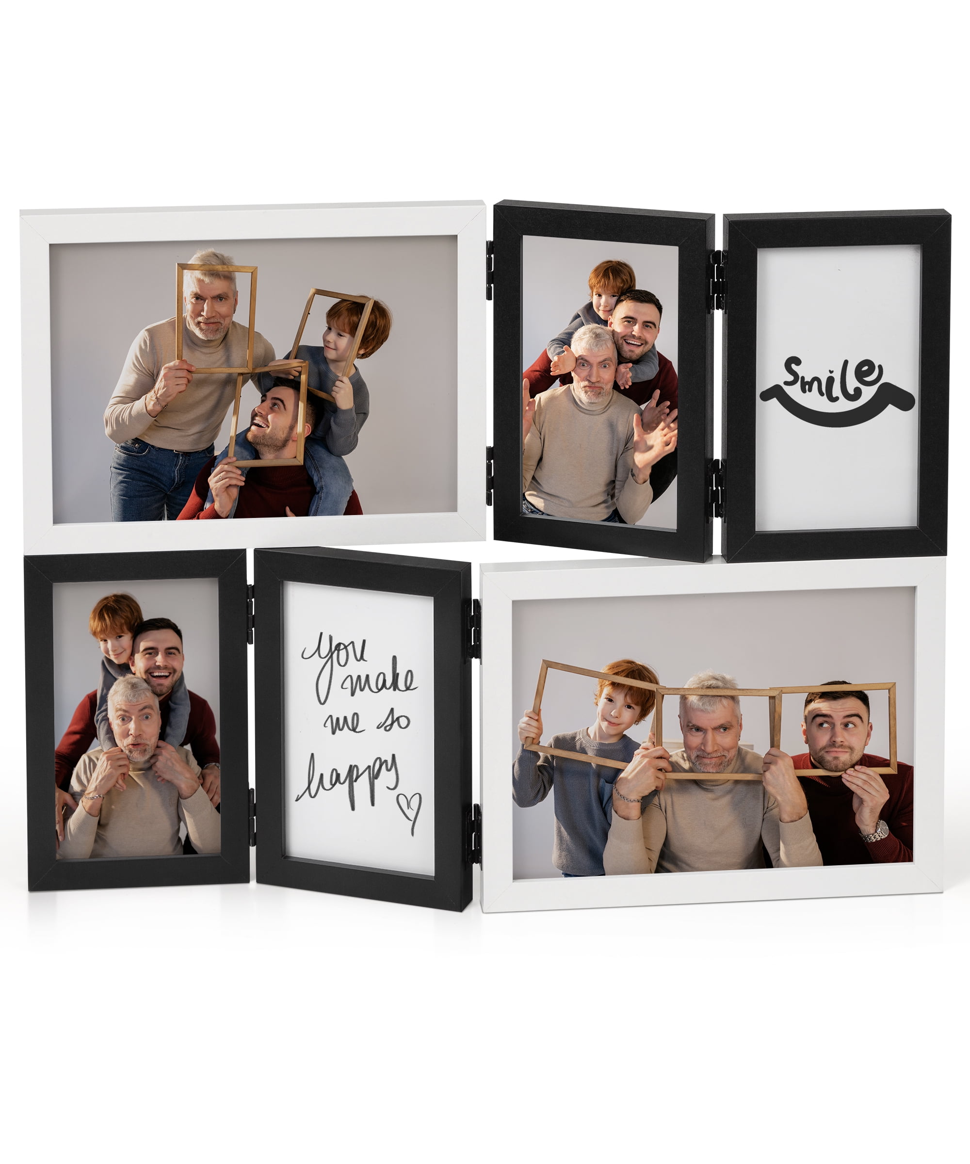 Afuly Foldable, Six collage photo frame, Shabby Chic Wood Photo Frames ...
