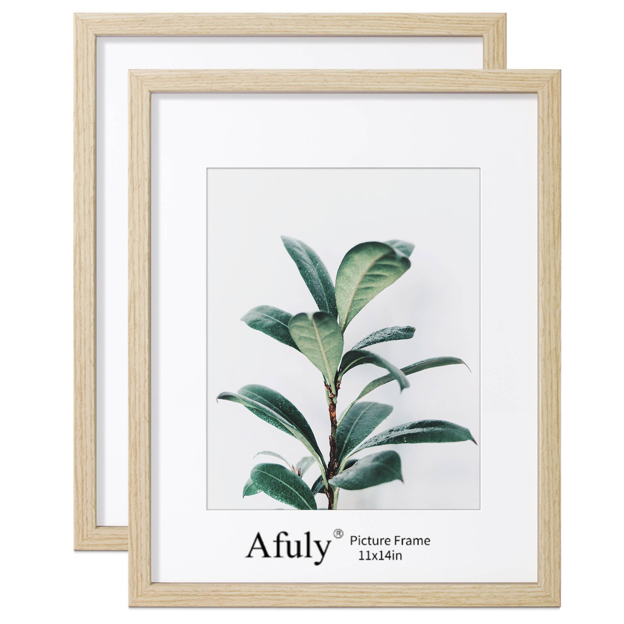 Afuly 11x14 Picture Frames Set of 2,8x10 Photo Display with Mat, Wall ...