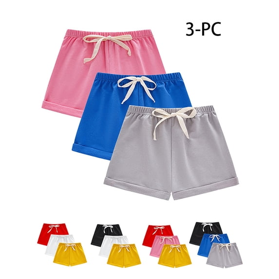 Afuyipoi 3-Pack Toddler Kids Cotton Shorts（1-9 Years）, Soft Breathable ...