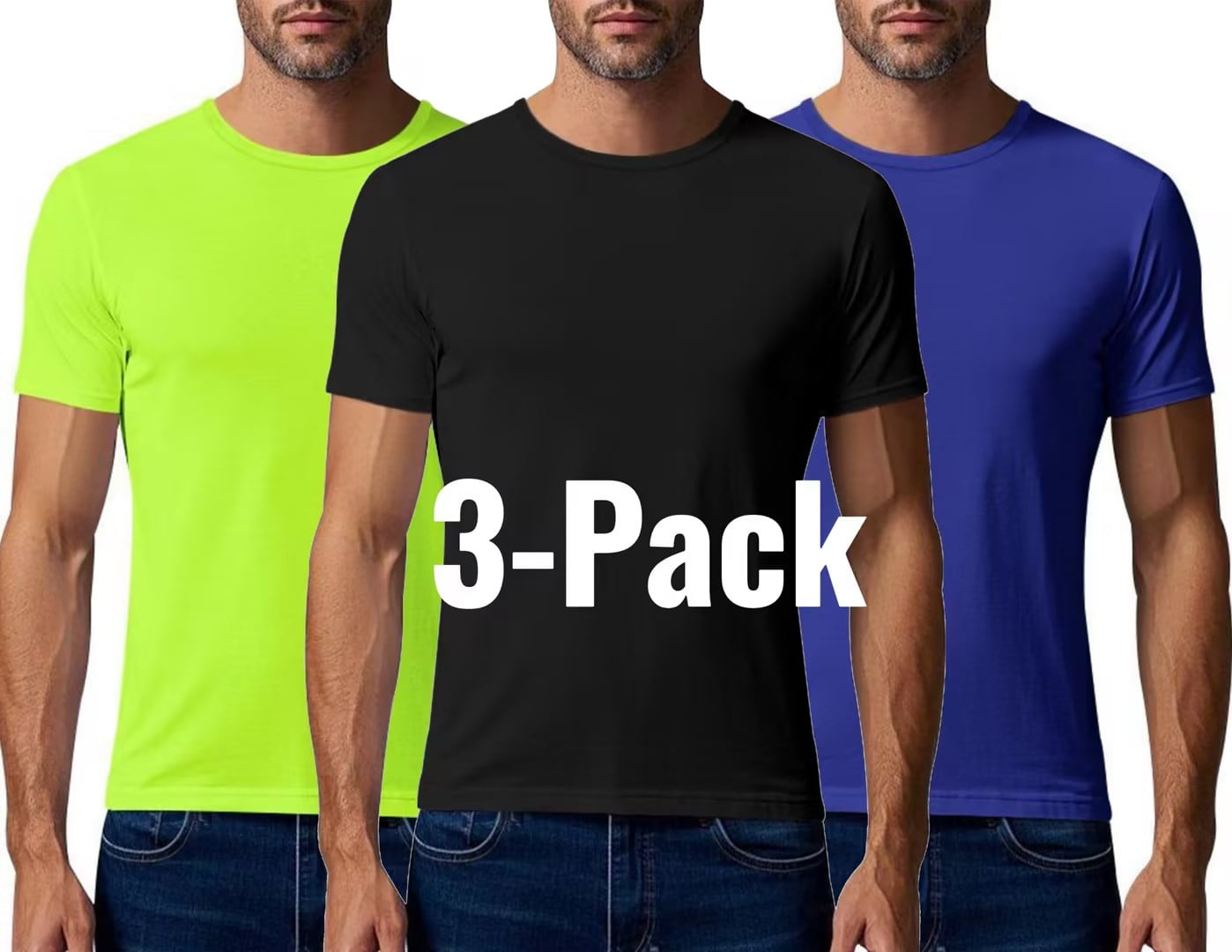 Afuyipoi 3-pack Mens Lightweight Mesh Tshirts Slim Fit Breathable Tee ...