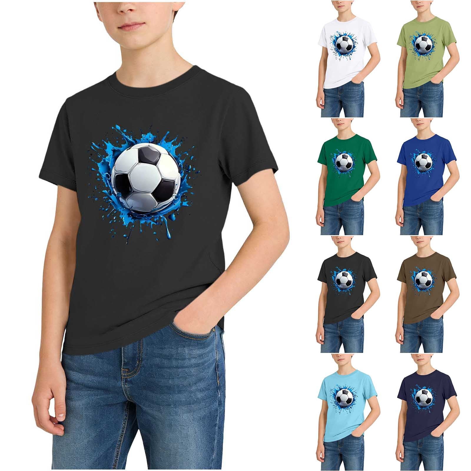 Afuyipoi Boys Graphic Tees（For 2-13）, Soccer Themed 2026 World Cup ...