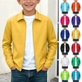 Afuyipoi Boys Solid Color Hooded Windproof Jacket（For 7-17 Years ...
