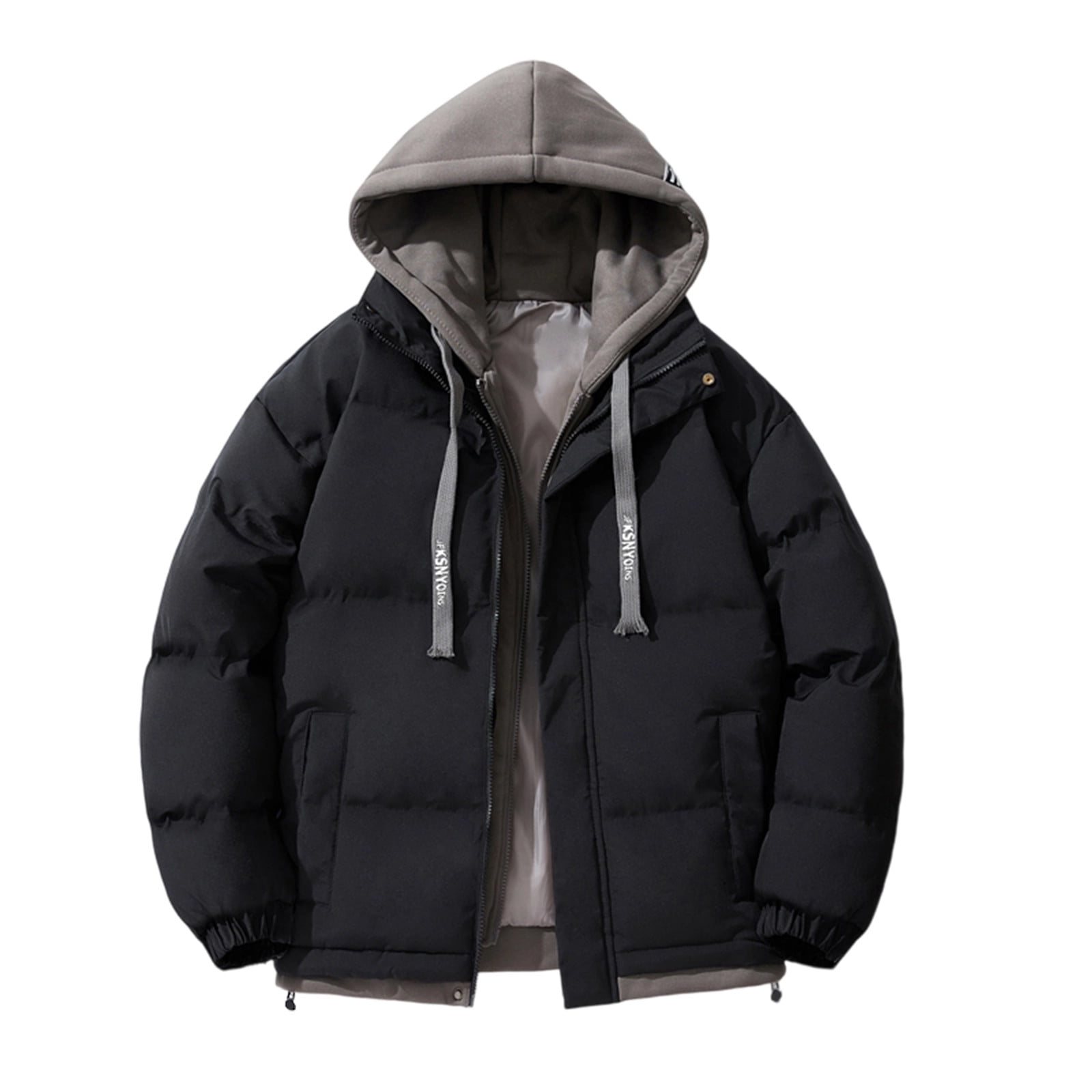 Afuyipoi Fall Jackets for Men 2025,Thick Winter Warm Zipper Hooded ...