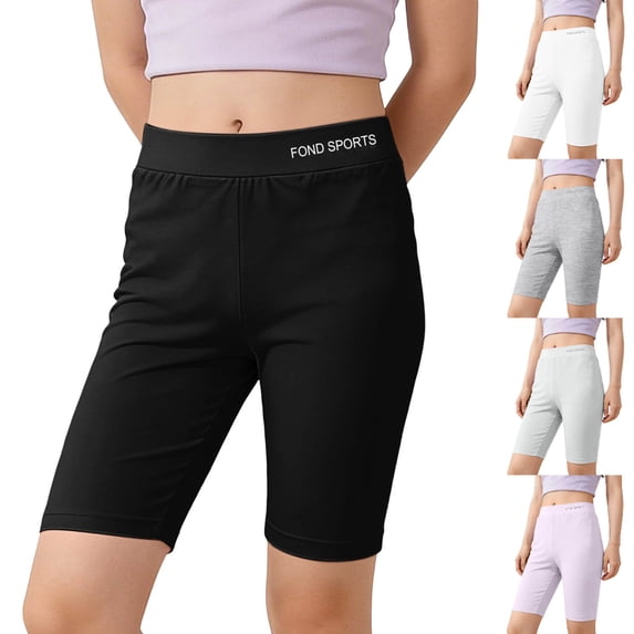 Afuyipoi Girls Biker Shorts（3-13 Years）, Kids High Elastic Soft ...