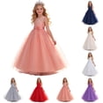 Afuyipoi Girls Embroidered Ruffle Dress (5-15 Years) Soft Breathable ...