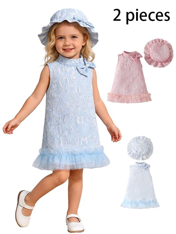 Afuyipoi Girls Flower Print Hat Set (6 Months-3 Years) Soft Breathable ...