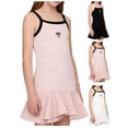 Afuyipoi Girls Solid Spaghetti Strap Dress (1-8 Years) Soft Stretch ...