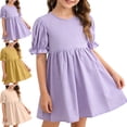 Afuyipoi Girls' Versatile Summer Dress（For 2-7）, Ruffle Hem Spliced ...
