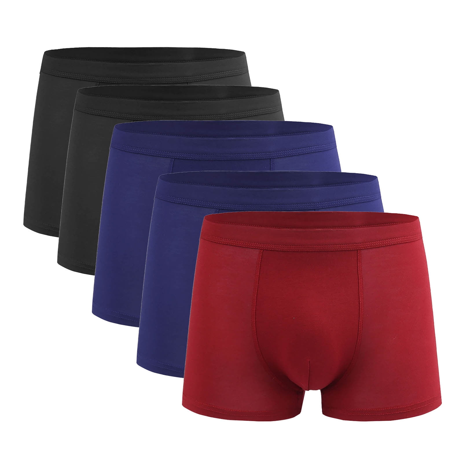 Afuyipoi Men 5-pack Underwear,Breathable Everyday Undergarments Solid ...