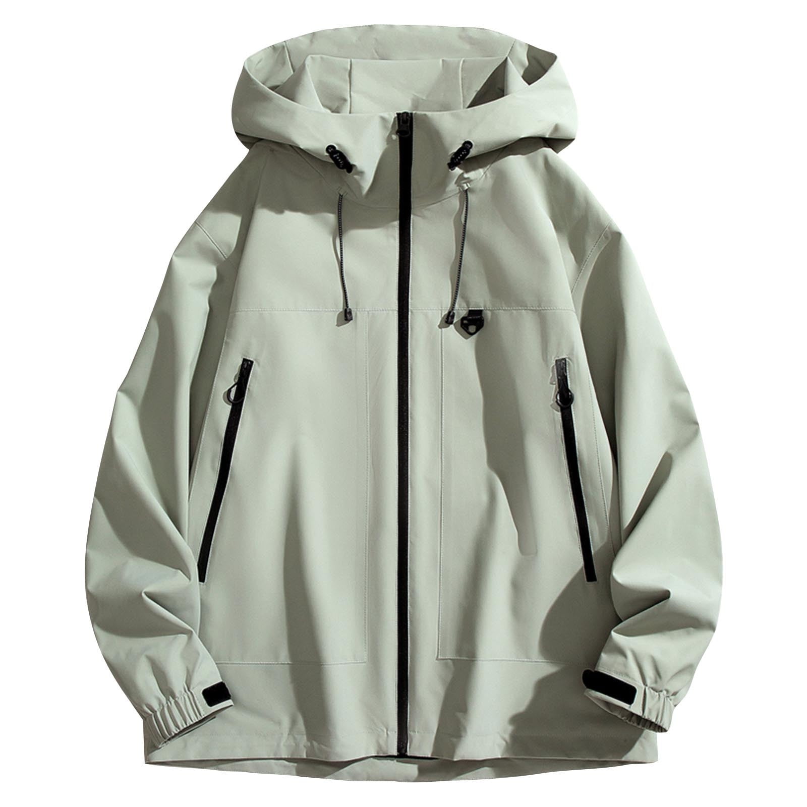 Afuyipoi Men Fall Jackets,Stormcoat Warm Long Sleeved Windproof Hooded ...