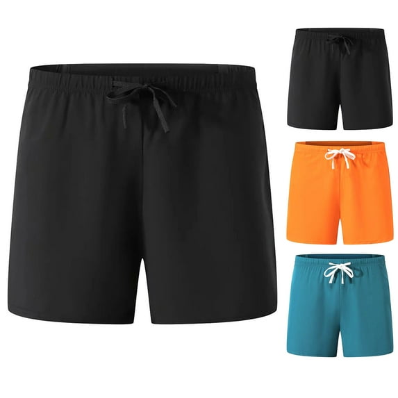 Afuyipoi Men's Quick-Dry Training Shorts, Solid Color Elastic ...