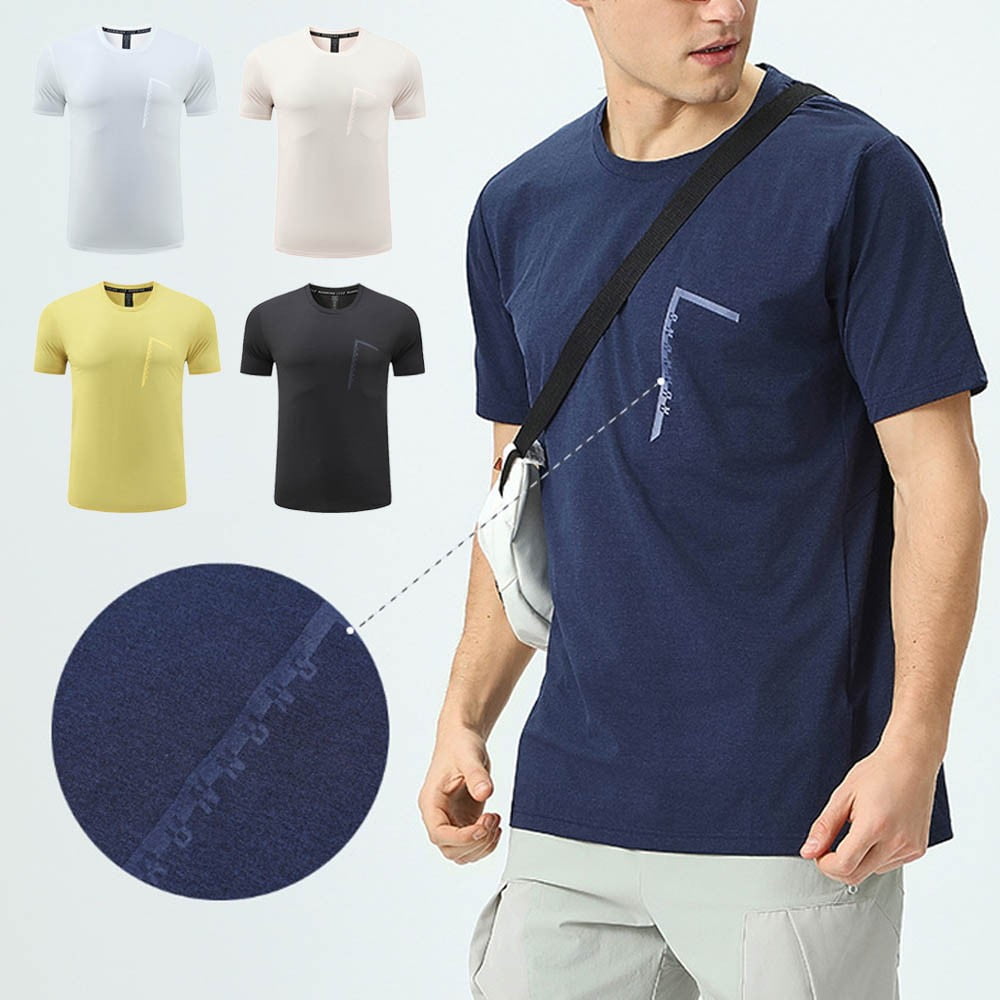 Afuyipoi Men’s Quick-Dry Training Tee, Breathable Loose Outdoor Short ...