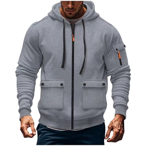 Afuyipoi Men's Workwear Jackets,Training Long - sleeve Multi - pocket ...