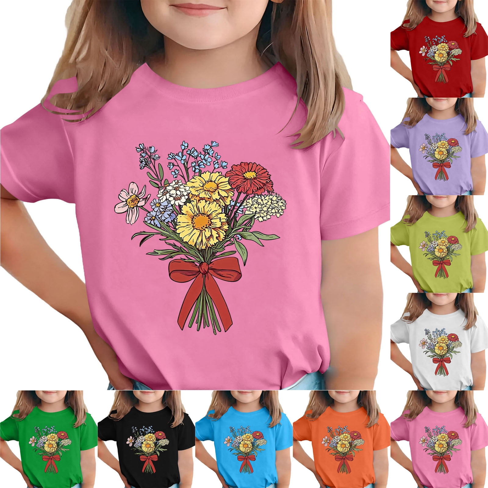 Afuyipoi Mothers Day Kids Graphic Shirt Crewneck Short Sleeve Holiday ...