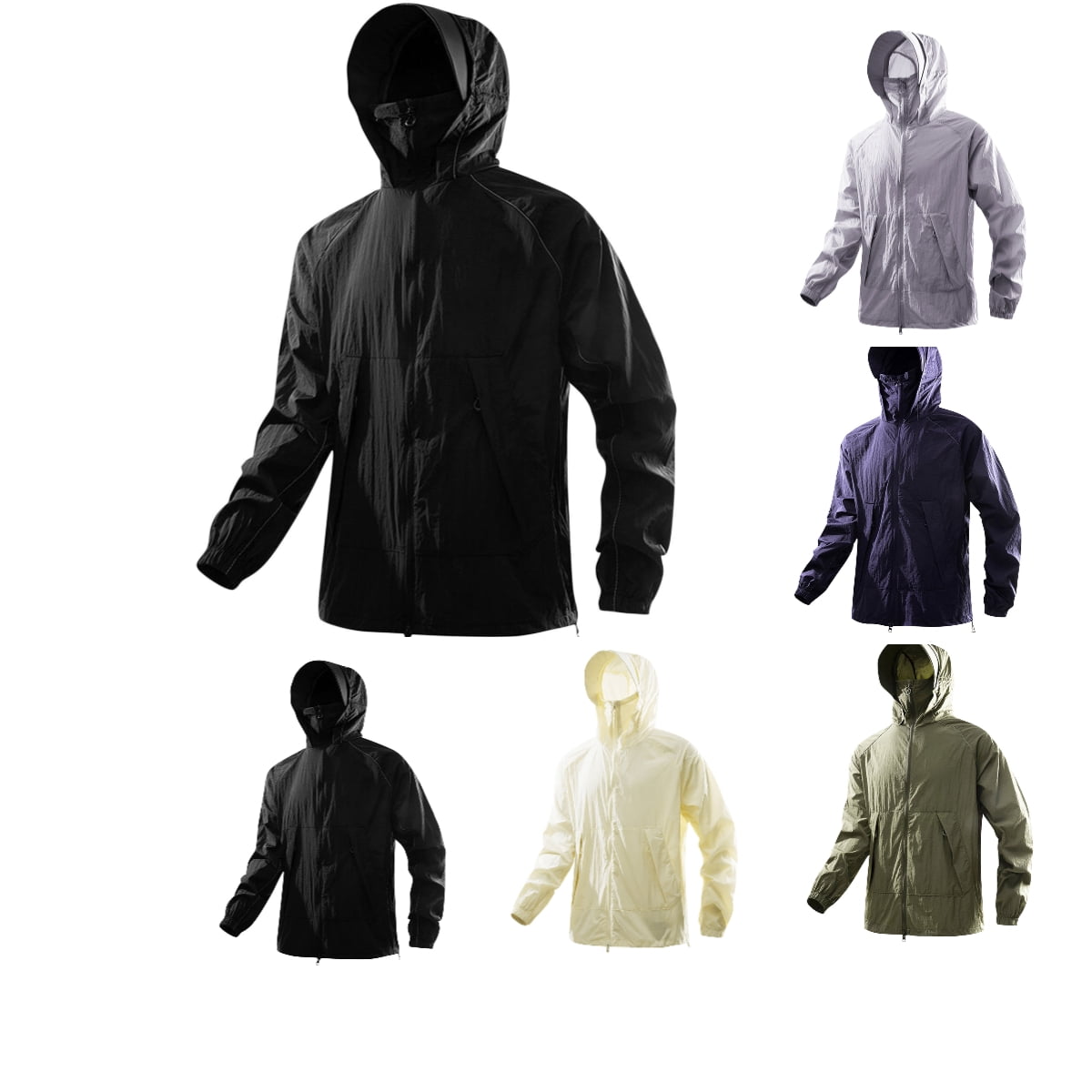 Afuyipoi Sun Protection Athletic Jackets for Men,Tie-Dye Moisture ...