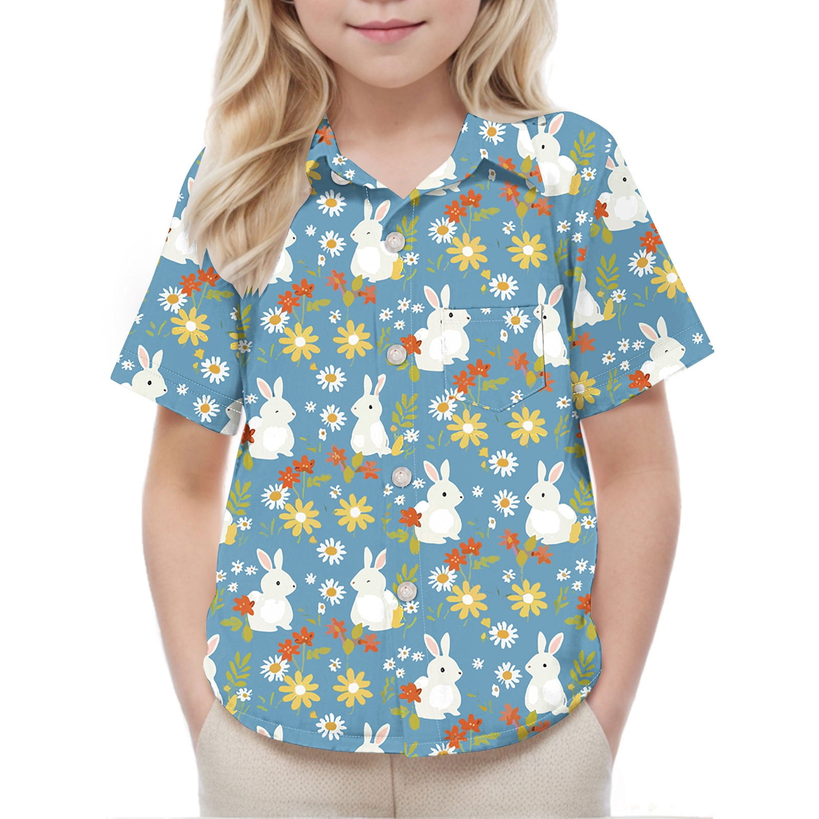 Afuyipoi Toddler Kids Fashion Tee,Short Sleeve Pocket Shirt Solid Color ...