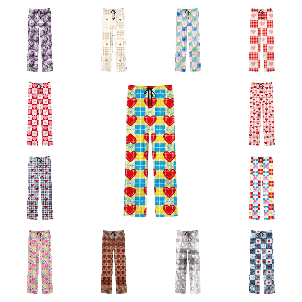 Afuyipoi Vintage Pajama Bottoms, Mens Relaxed Pajamas Loose Sleep ...