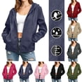 Afuyipoi Women's Waterproof Hooded Rain Jacket Breathable Windproof ...