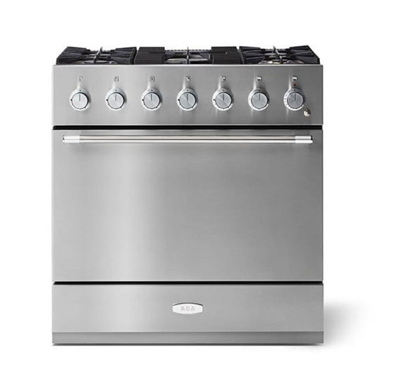 Aga Amc36df Mercury Series 36" Wide 4.9 Cu. Ft. Slide In Dual Fuel Range - Stainless Steel ...