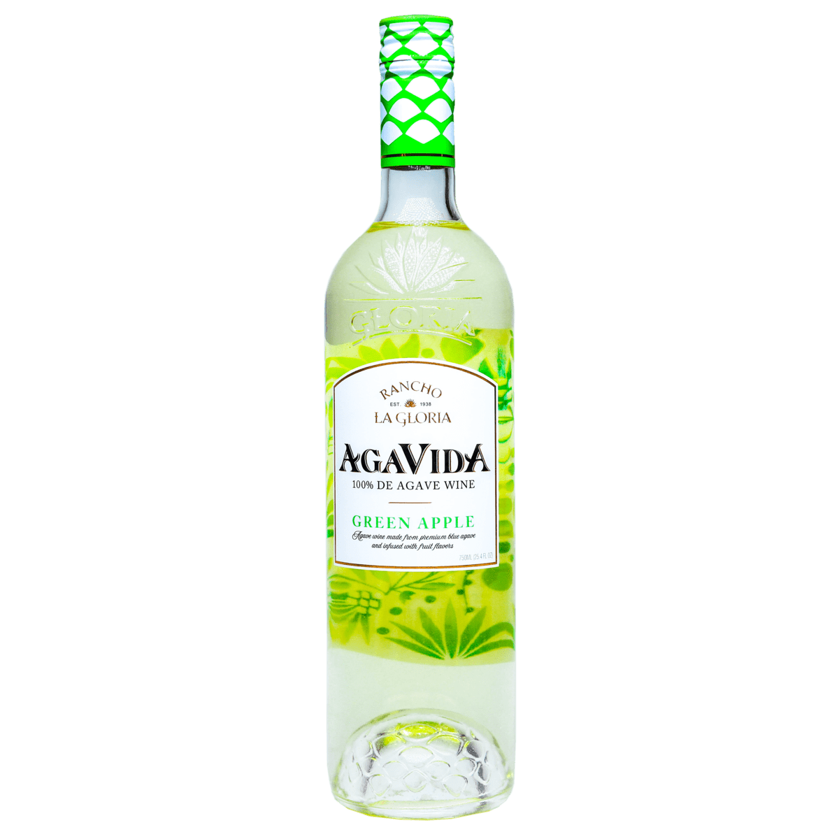 AgaVida Green Apple Wine, 5% ABV, 750ml Glass Bottle, 5-150ml Servings ...