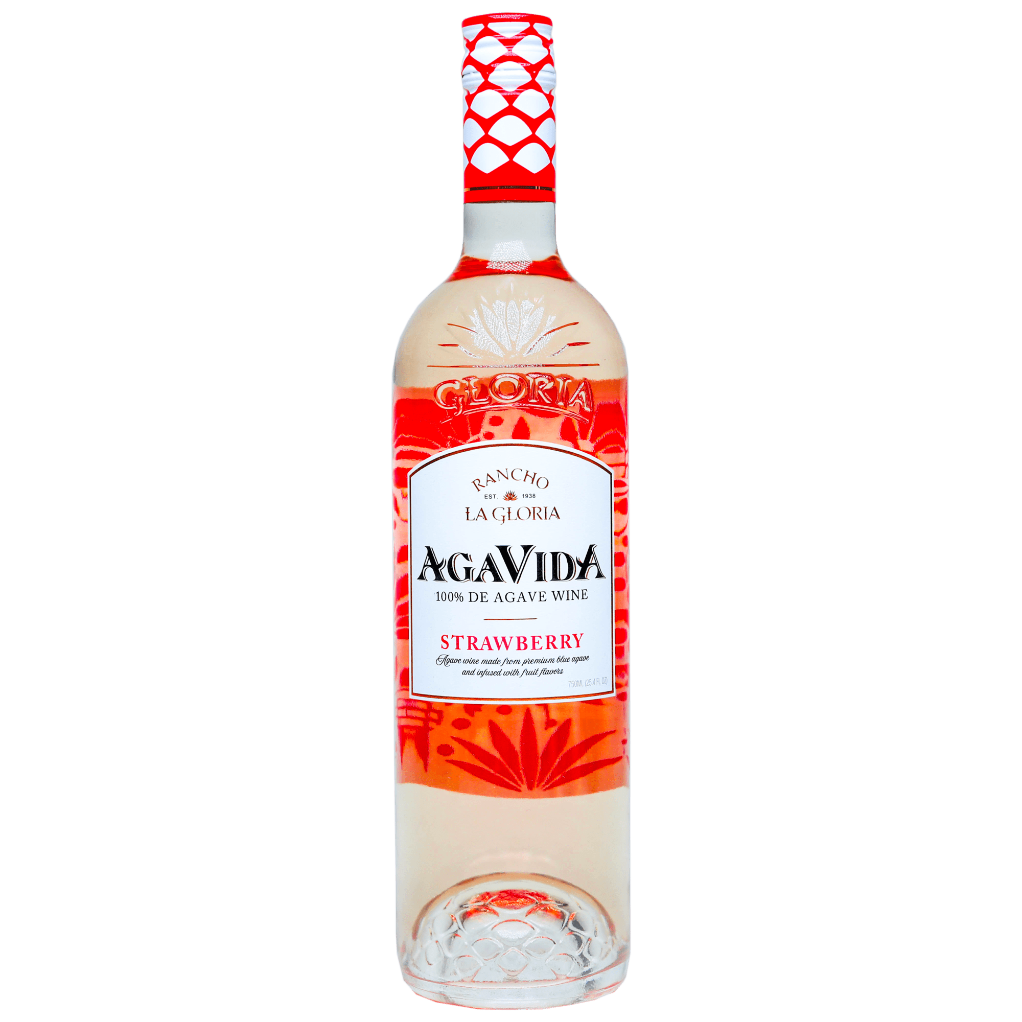 AgaVida Strawberry Wine, 5% ABV, 750ml Glass Bottle, 5-150ml Servings ...