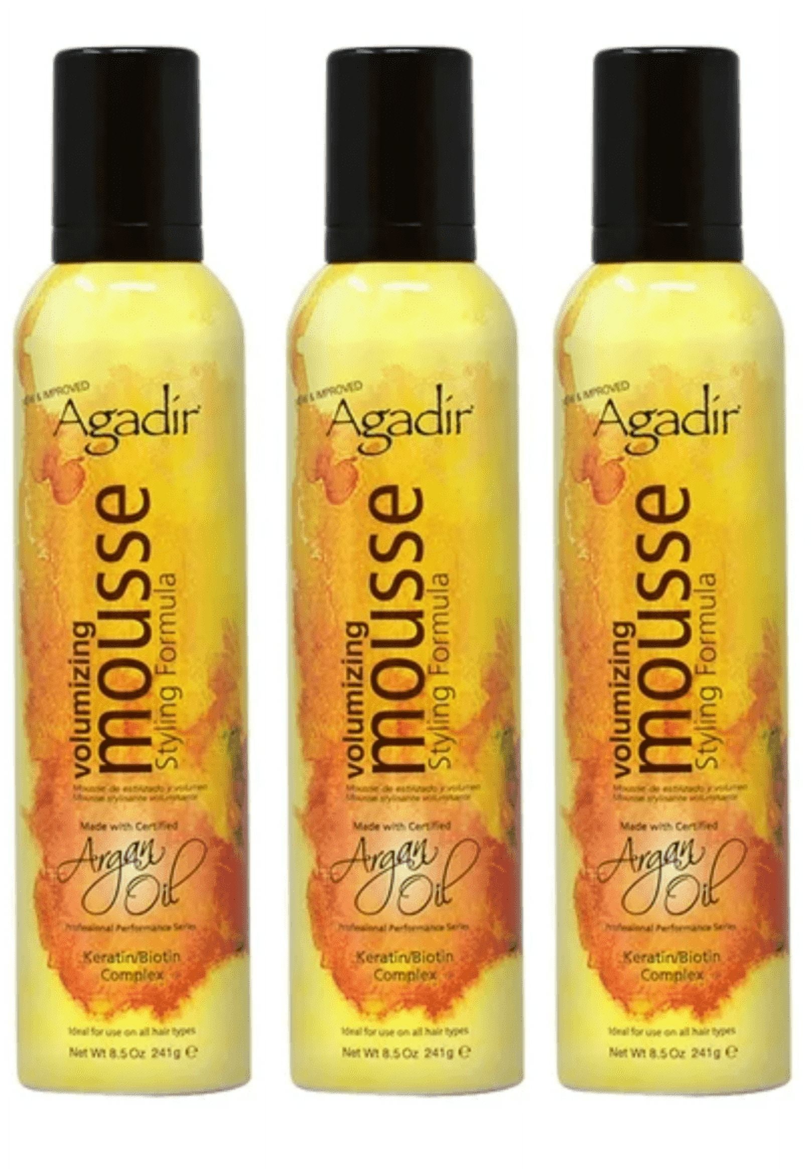Agadir Argan Oil Volumizing Styling Mousse 8.5 oz Pack of 3 - Walmart.com