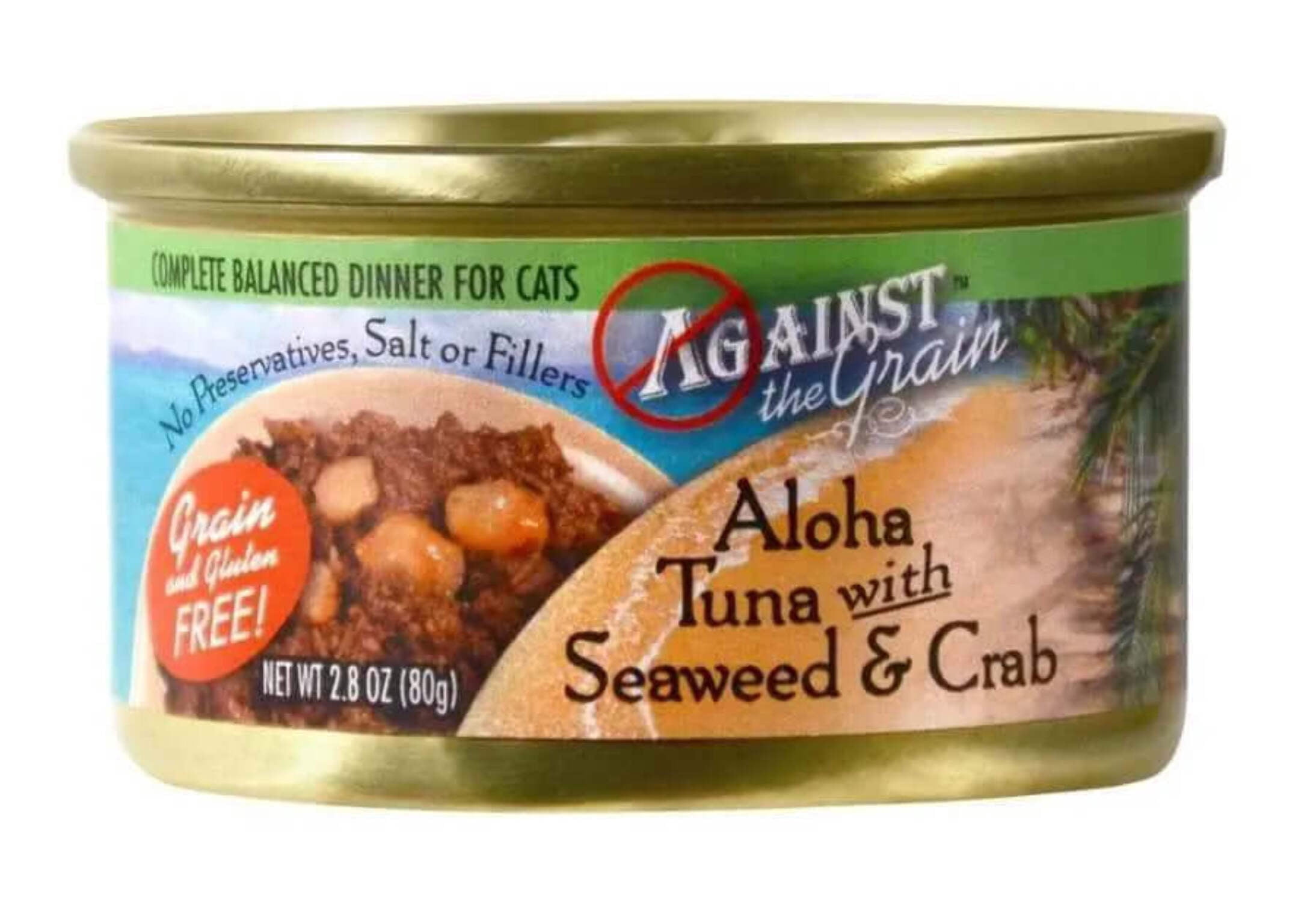 Against the Grain Aloha Tuna With Seaweed Crab Dinner Wet Cat Food 24ea ...