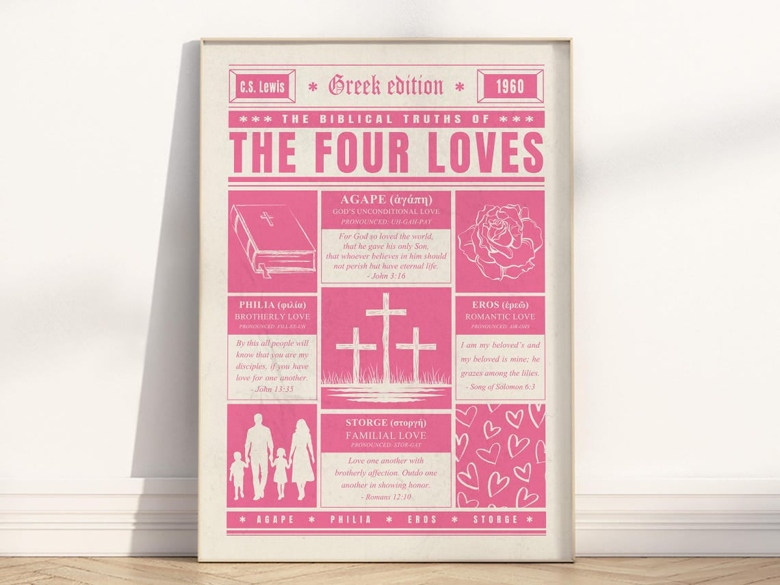 Agape Eros Philia Storge - 4 Biblical Love Greek Definition Bible Verse ...