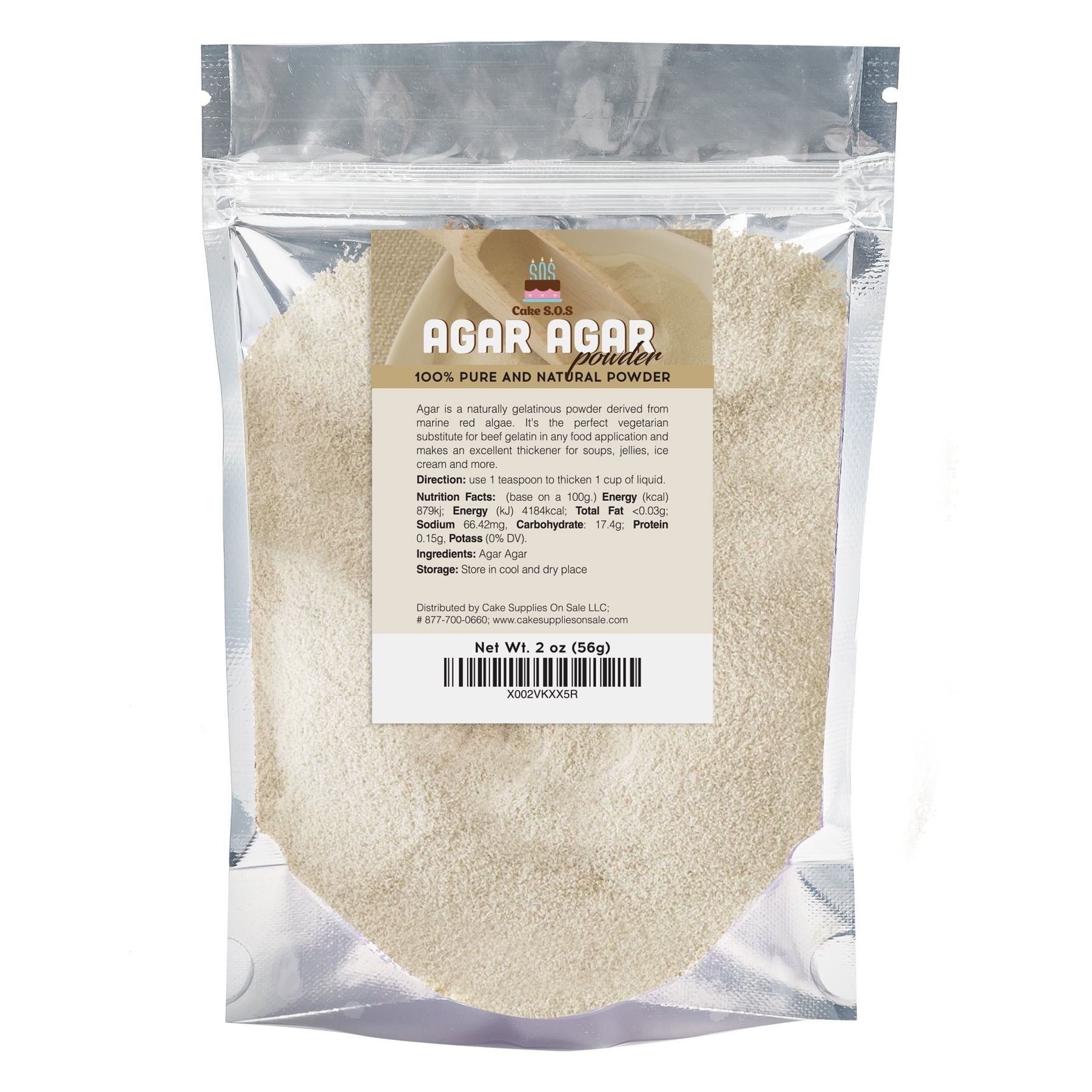 Agar Agar Powder 2 oz - Pure, Premium Natural Thickener and Gelling ...