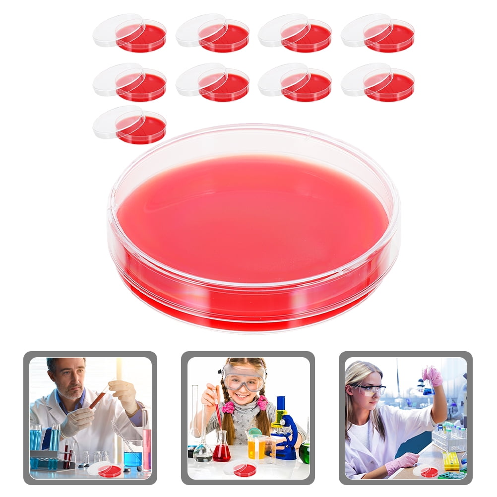 Agar Medium,10pcs Blood Agar Plates Blood Agar Medium Biological ...