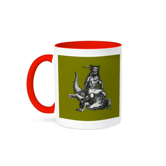 Agaress The Old Duke Riding Upon A Crocodile Vector Illustration , 15oz ...