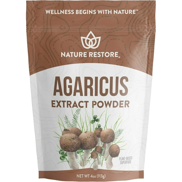 Agaricus Blazei Murill Extract Mushroom Powder, 4 Ounces, 40% ...