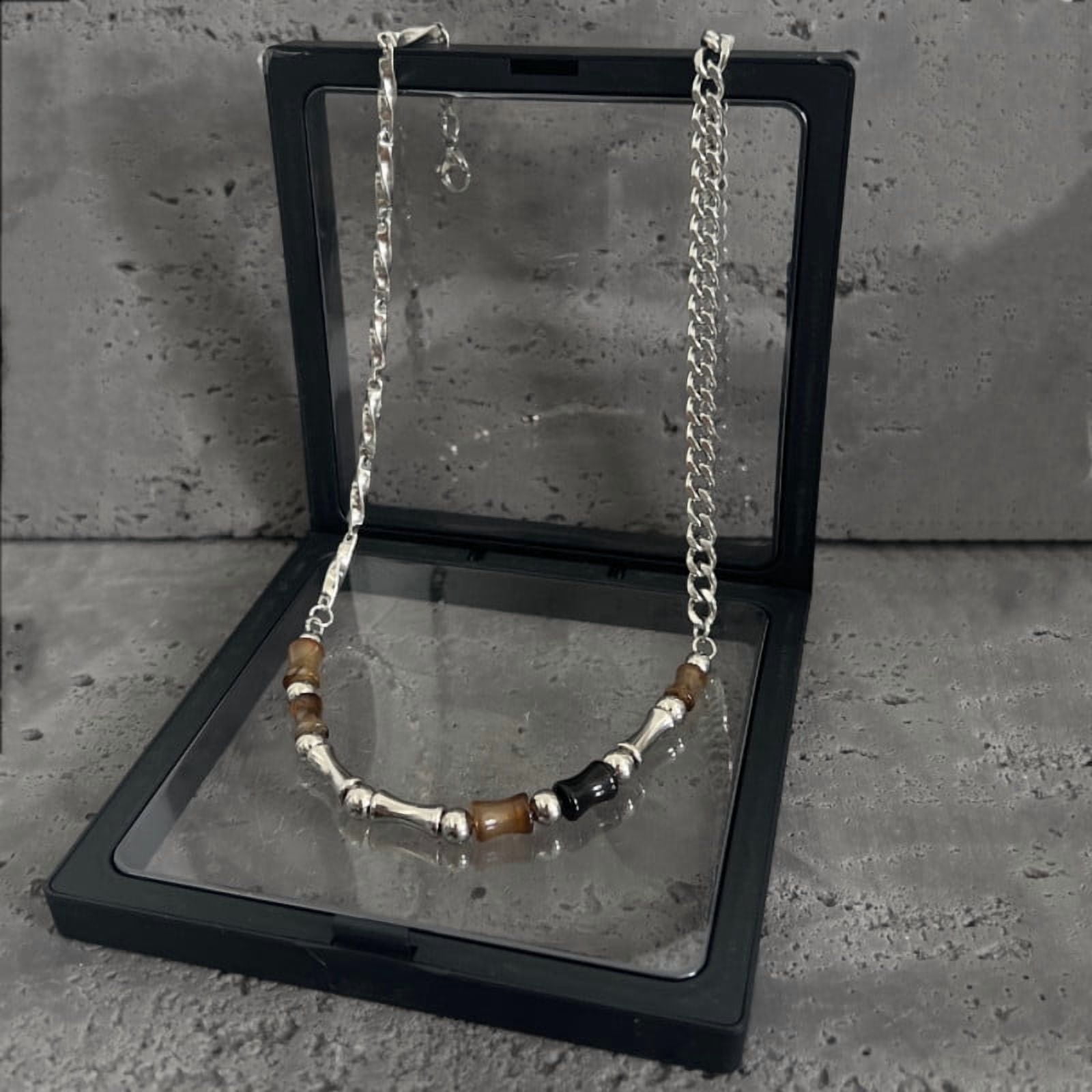 Agate Bamboo Jewelry Set - Men's Hip Hop Necklace & Bracelet, Vintage ...