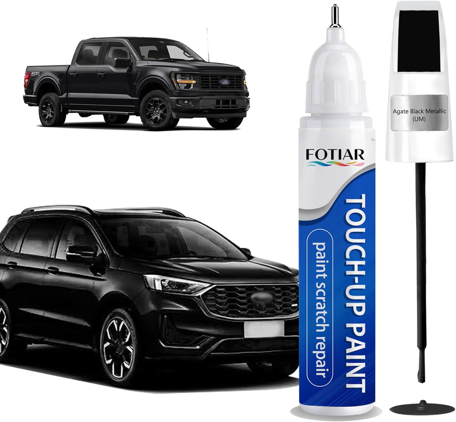 Agate Black Metallic UM Touch up Paint for Ford-Exact Match Scratch ...