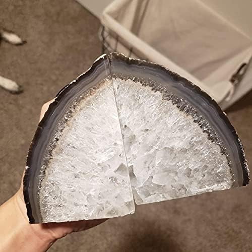 Agate Book Ends Shelves Decorative Geode Bookend Large Crystal Bookends ...