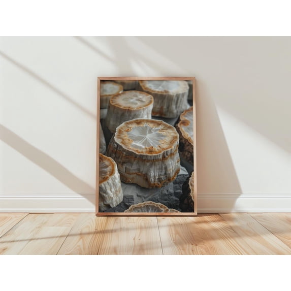 Agate Geode Slice Wall Art Natural Earth Tone Crystal Decor Living Room ...