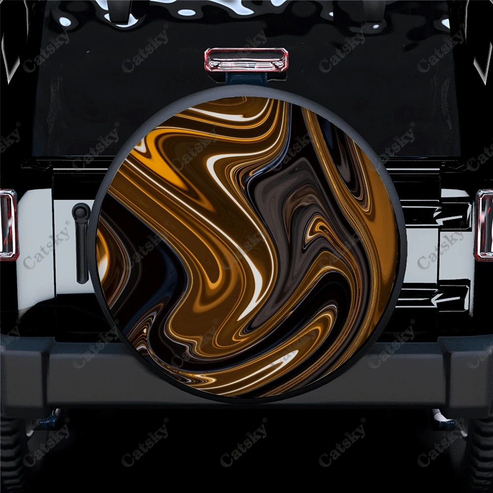 Agate Marble Effect Pattern Polyester Universal Spare Wheel Tire Cover ...