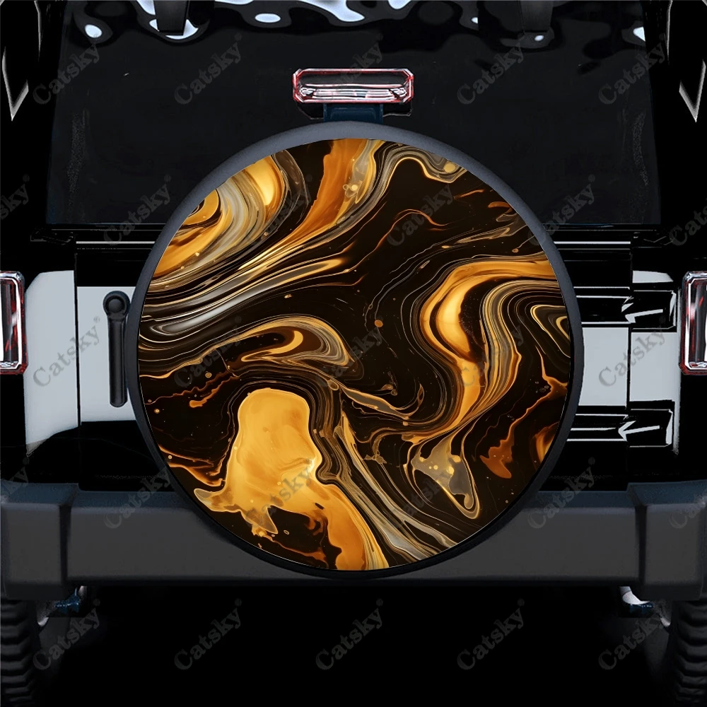 Agate Marble Effect Pattern Polyester Universal Spare Wheel Tire Cover ...