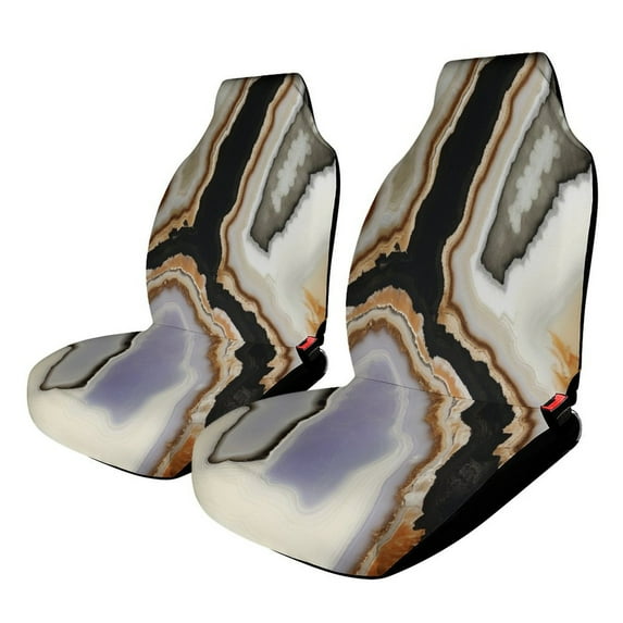 Agate Slice Art Print Car Seat Covers Front Seats Universal Fit for ...