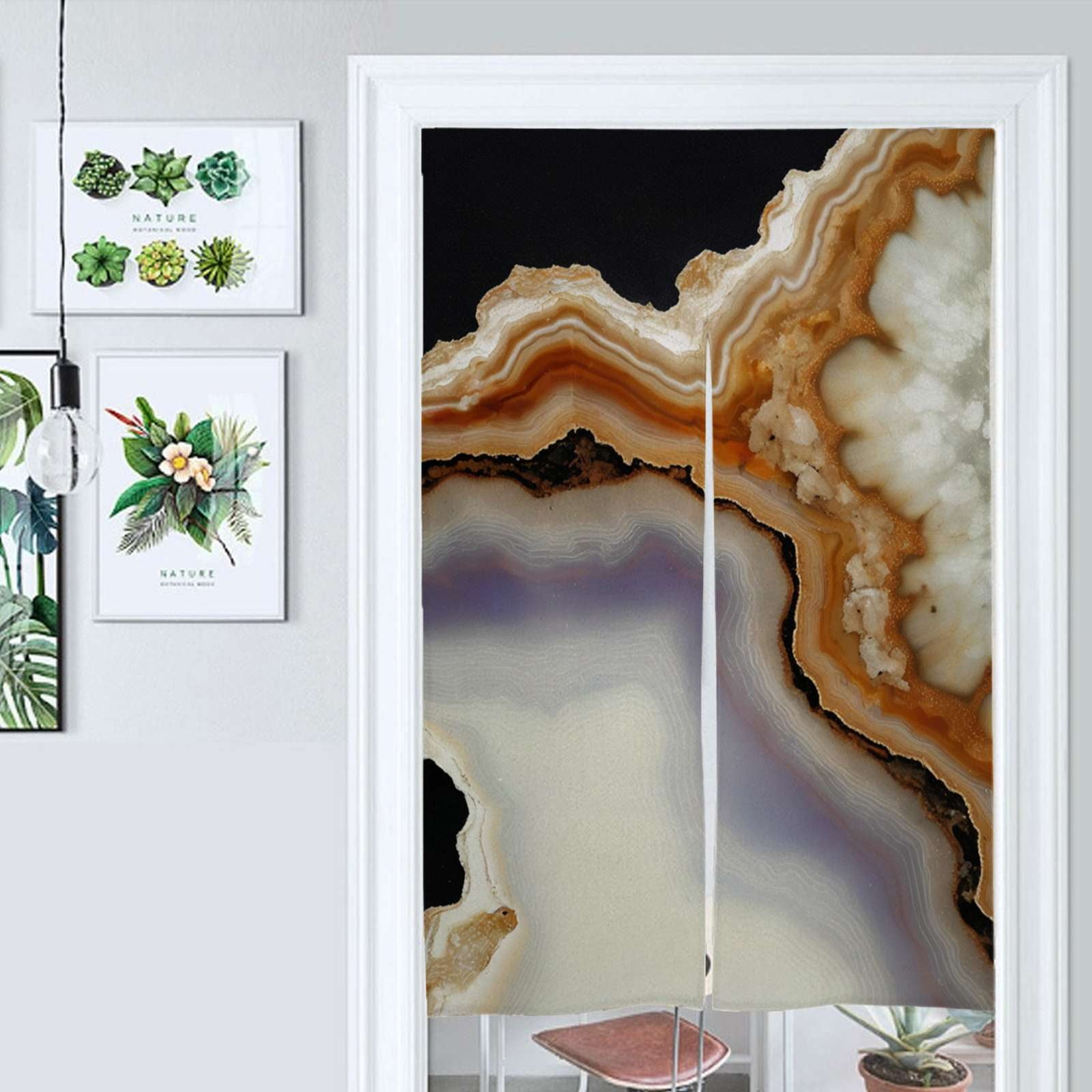 Agate Slice Art Print Door Curtain Nordic Living Room DoorCurtain Porch ...