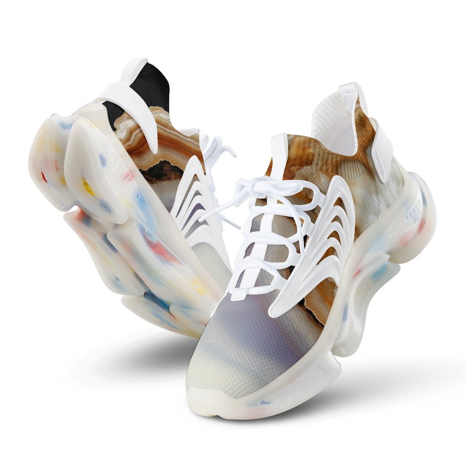 Agate Slice Art Print Walking Shoes for Men Woman Lightweight Tennis ...
