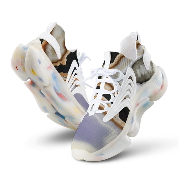 Agate Slice Art Print Walking Shoes for Men Woman Lightweight Tennis ...