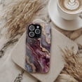 Agate Slice Tough Phone Case, Burgundy & Golden PRINTED Case, Abstract ...