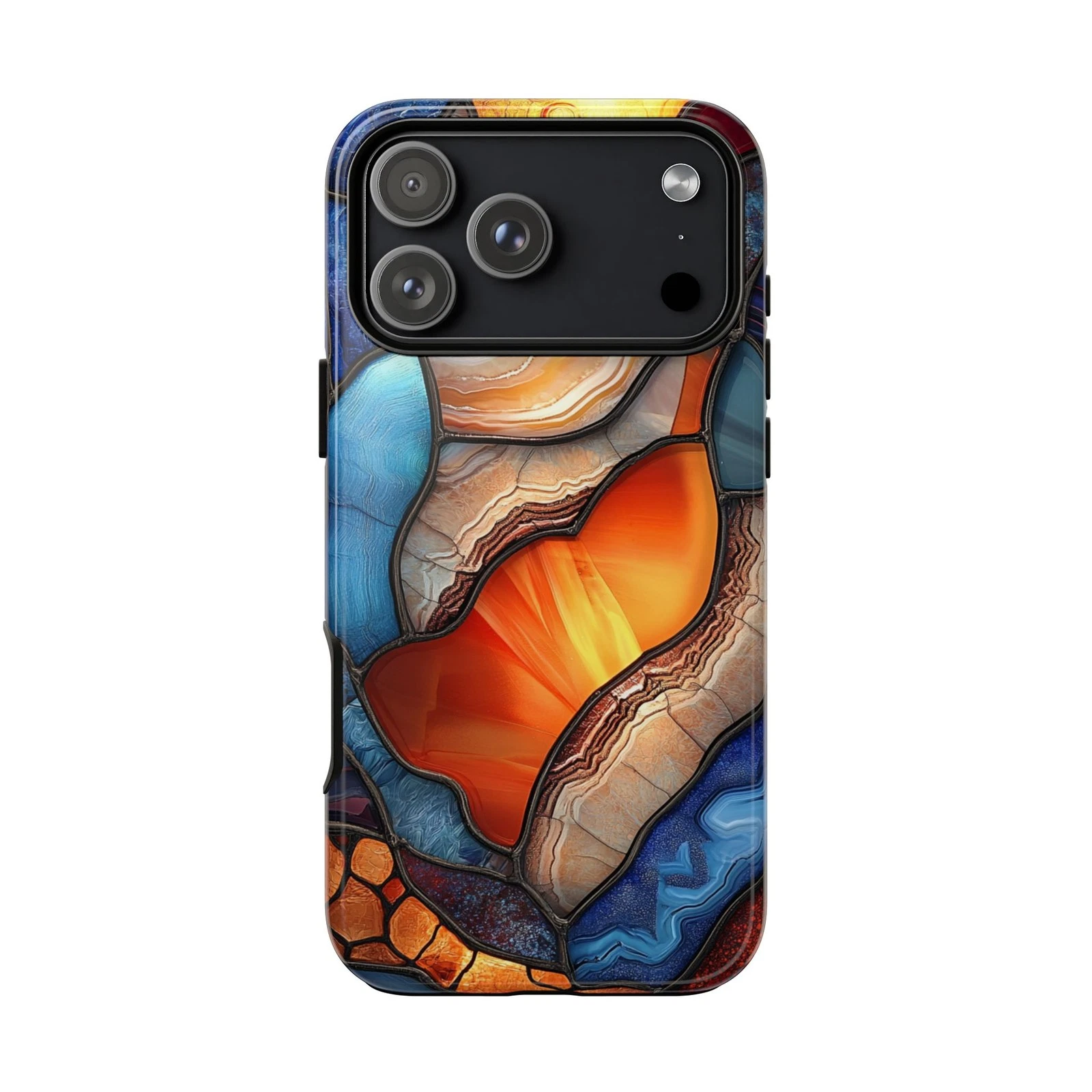 Agate Stained Glass Abstract Pattern iPhone Case for iPhone 17 to 11 Pro Max - Walmart.com