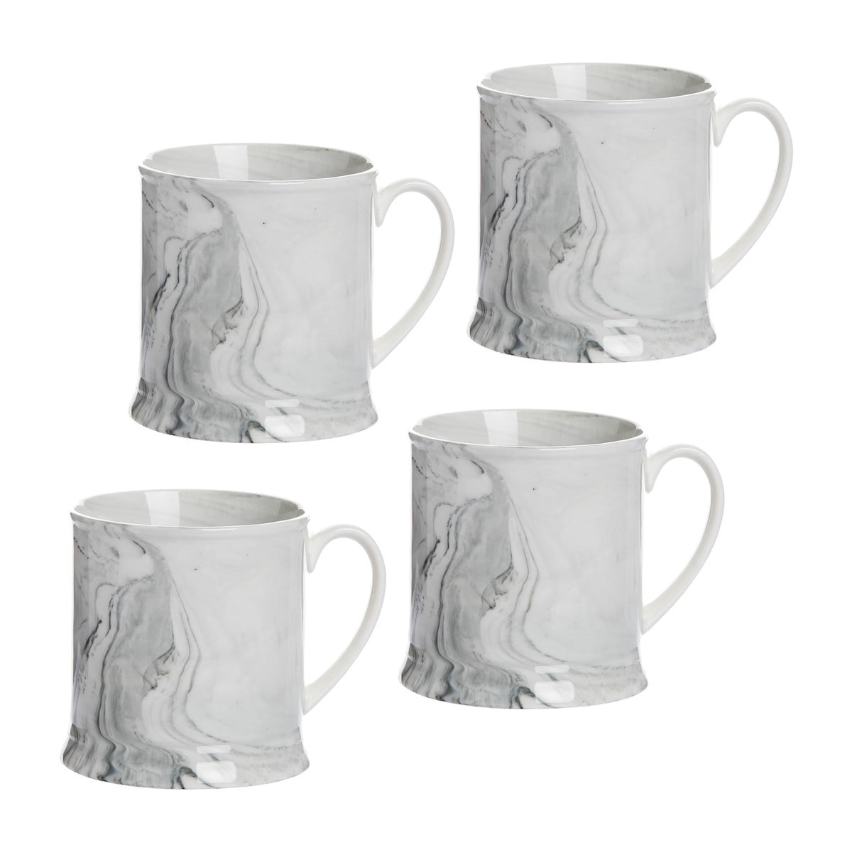 Agate Ware Swirl Design Stoneware Mug Set of 4 16 oz - Walmart.com